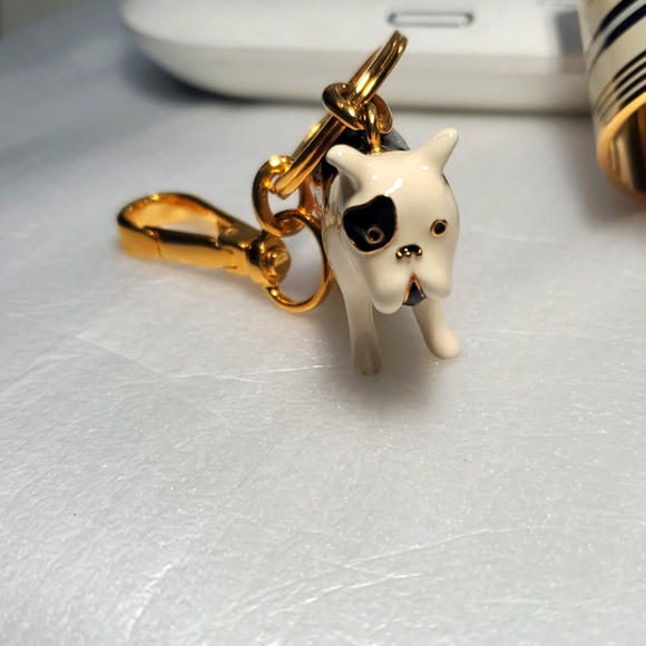 Tory Burch | Accessories | Tory Burch Gold And White Dog Key Holder ...